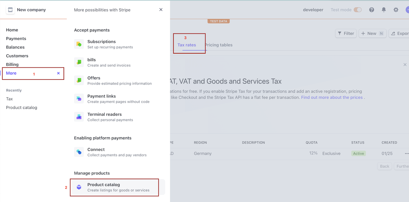Set up Stripe payments